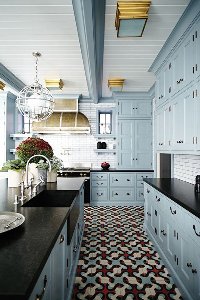 The-Makerista-Inspiration-Blue-Kitchen-Beam - The Makerista